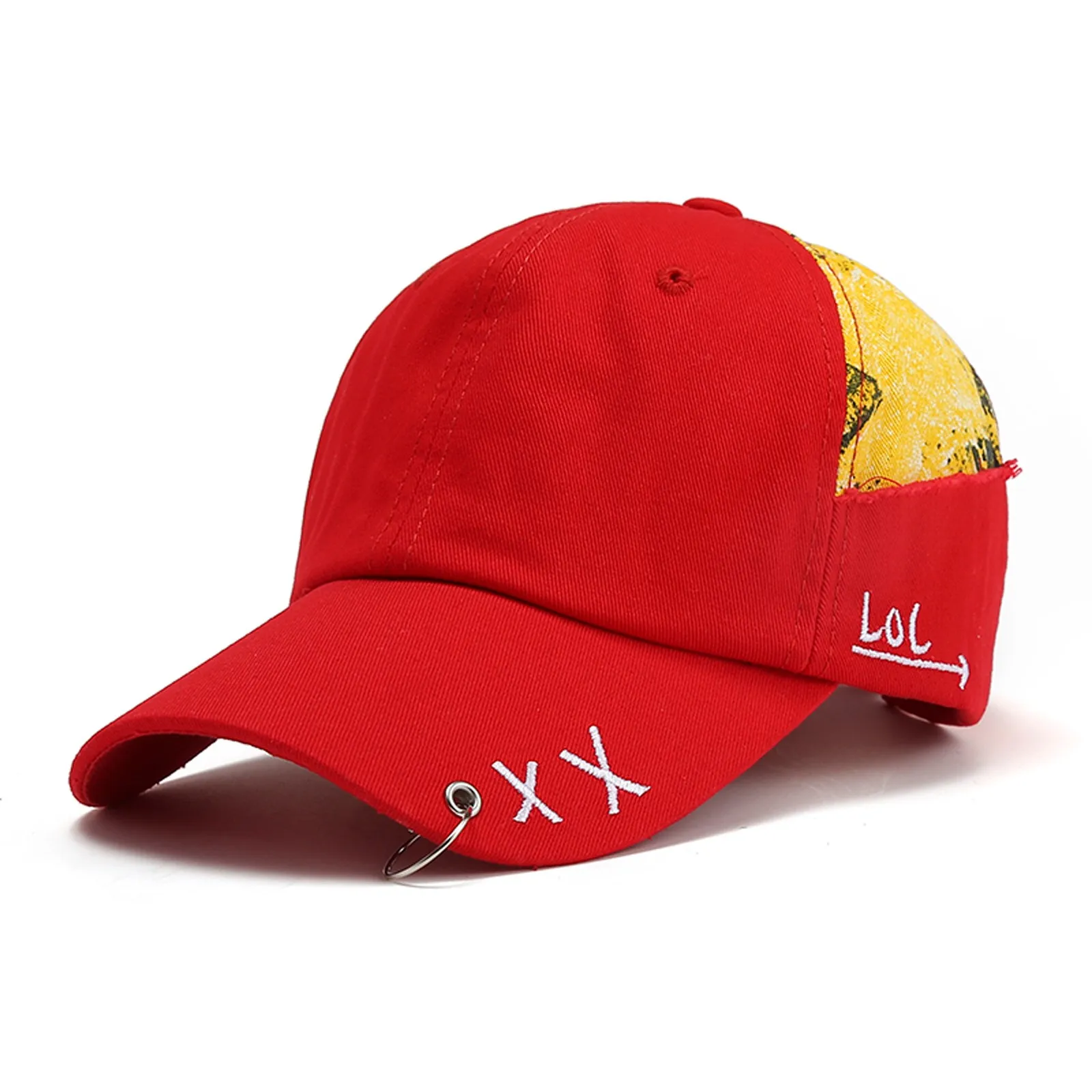 Color Matching Baseball Caps Men Women Summer Fashion Printing Hoop ...