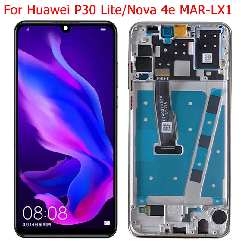 Marco-de-pantalla-LCD-Nova-4e-para-Huawei-P30-Lite-montaje-de-Panel ...