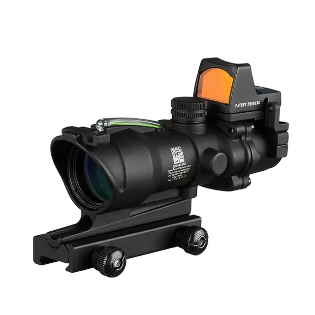4x32 Optic Scope Riflescope Red Cahevron Reticle Fiber Green ...