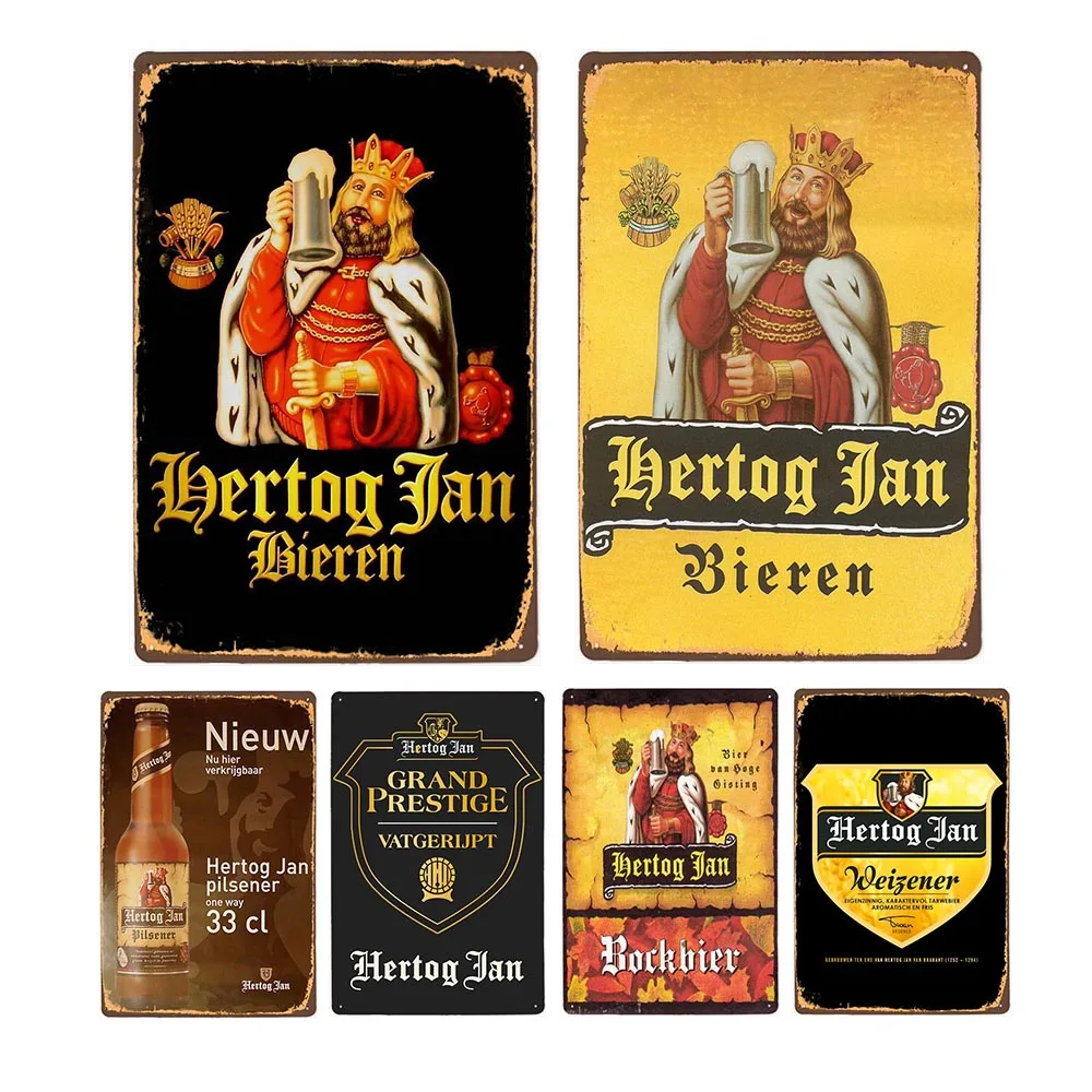Hertog-Jan-Retro-La-Chouffe-Metal-Sign-Whisky-Belgium-Beer-Painting ...