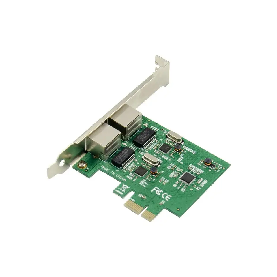 Cartes réseau,Carte réseau PCIe X1 Dual Realtek 8111F + Intel ASM1082e ...