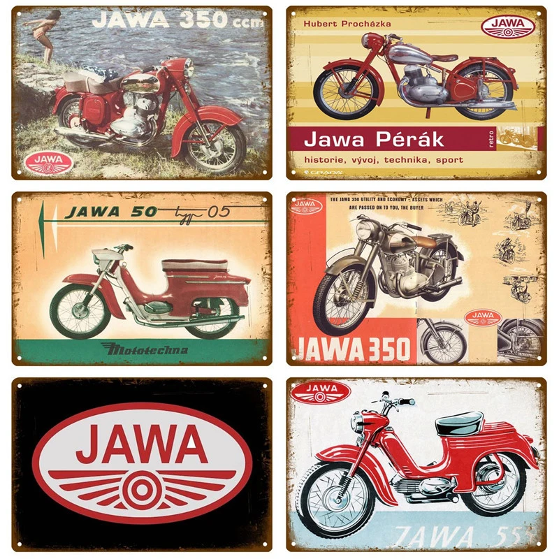 JAWA Vintage Wall Poster Vintage Retro Wall House Restaurant Decoration ...