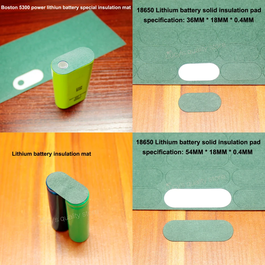 100pcs/lot 18650 universal lithium battery high temperature insulation ...