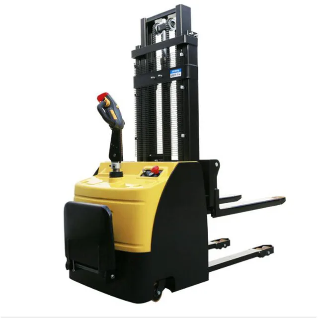 Mini electric stacker and adjustable fork hydraulic electric lifting ...
