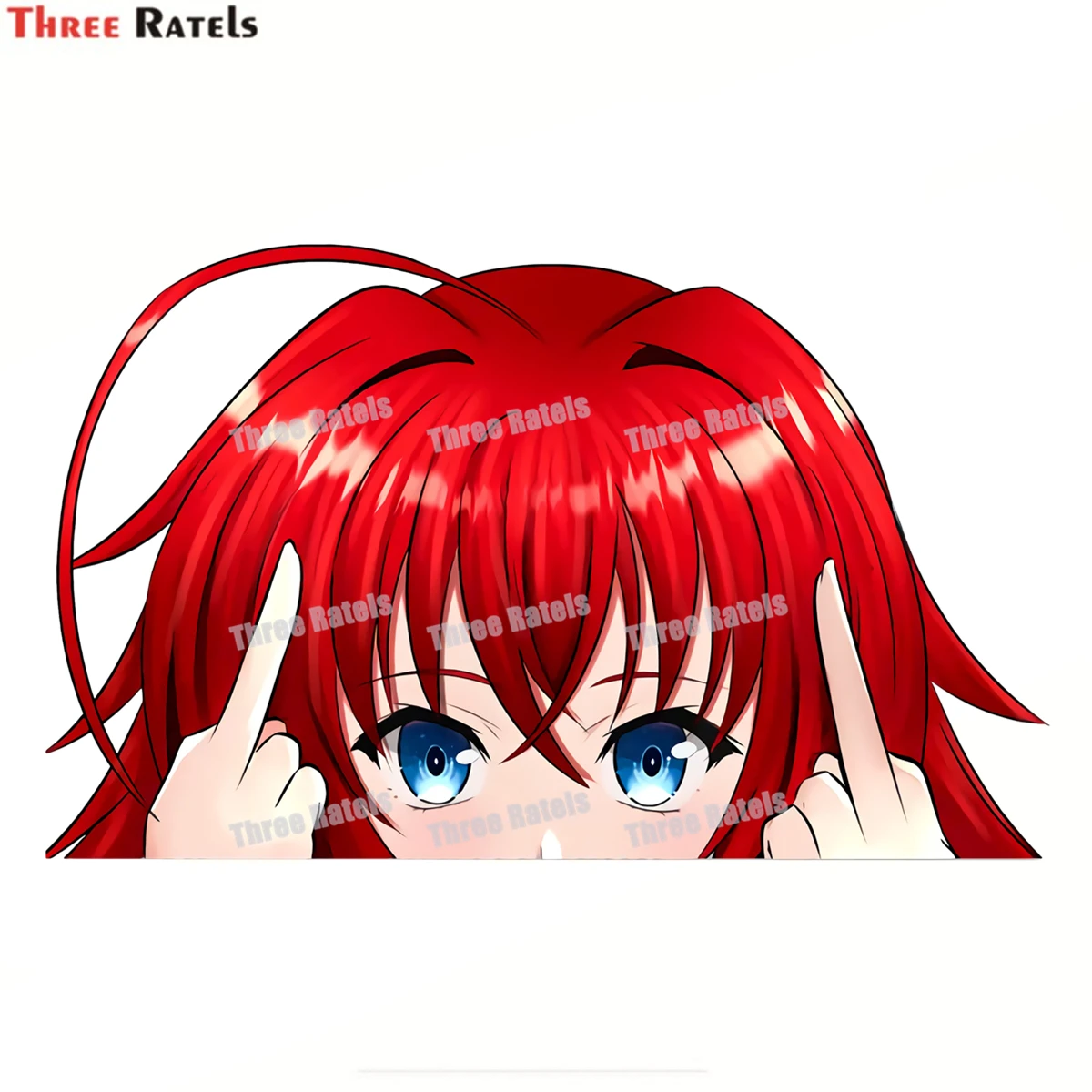 D763 Funny Anime High School DxD Rias Gremory FU Big Head Peeker Car ...