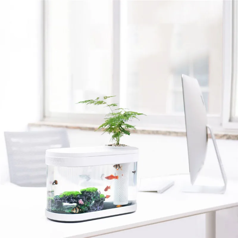 Original Geometry Fish Tank Aquaponics Ecosystem Small Water Garden ...