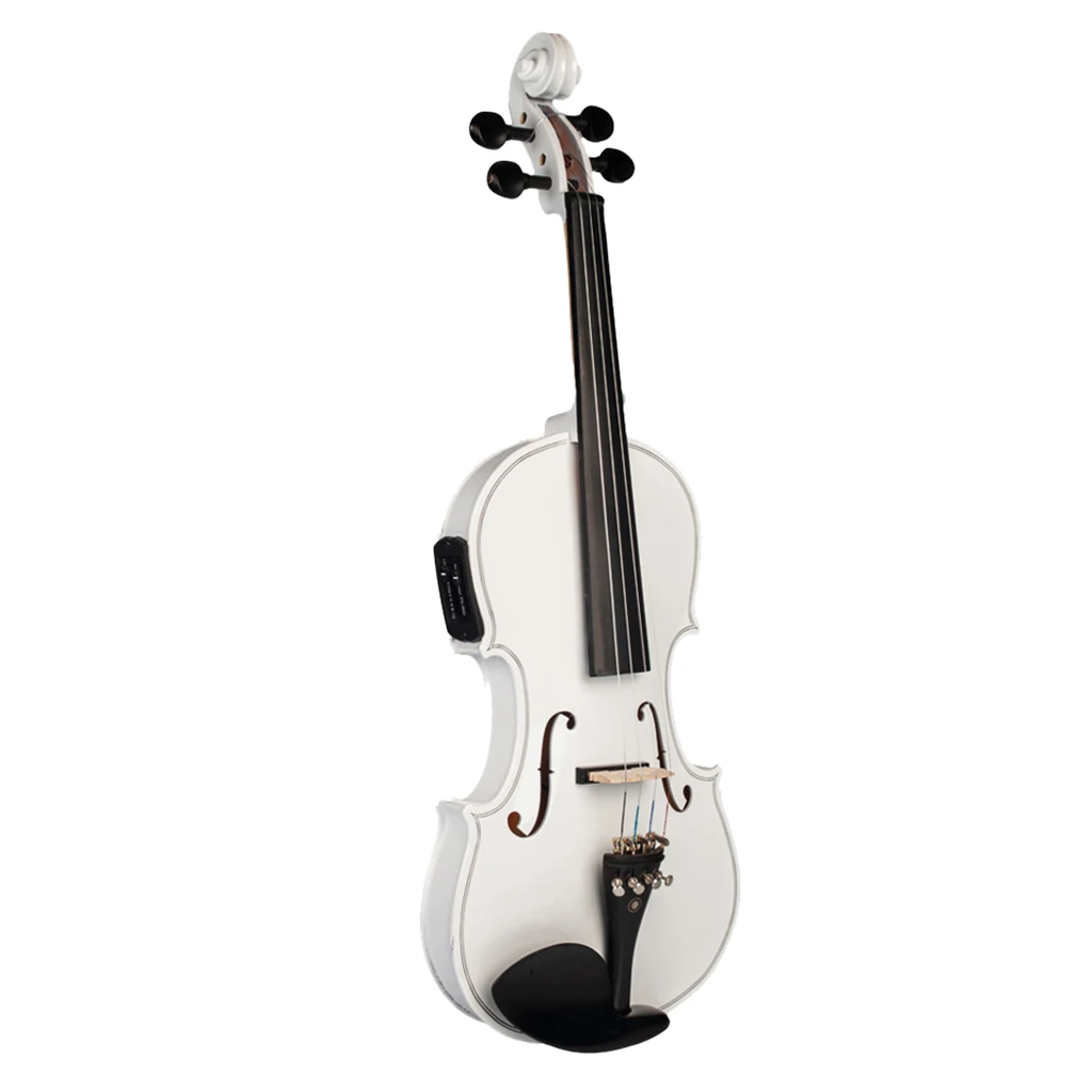 4/4 Electric Violin Full Size Wooden Fiddle with Built-in EQ, Violin ...