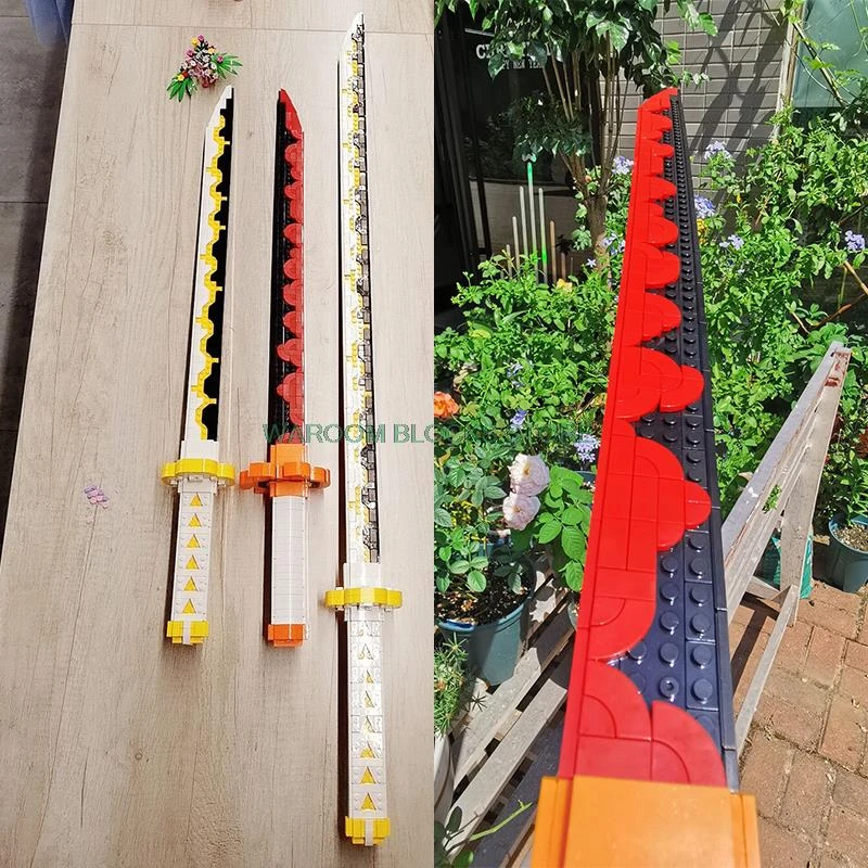 Demon Slayer Blade Katana 1:1 Restored Building Block Model 1:1.5 ...