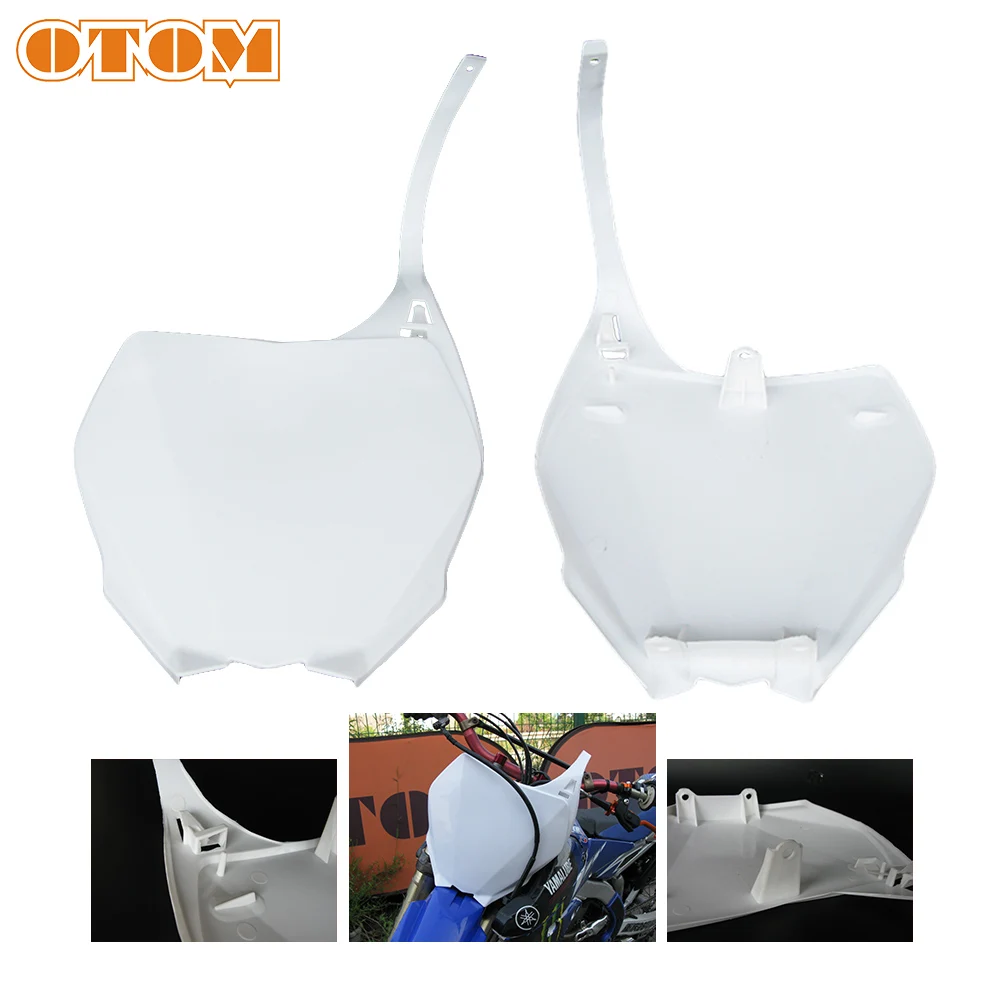 OTOM-Motocross-White-Front-License-Number-Plate-Plastic-Cover-For ...
