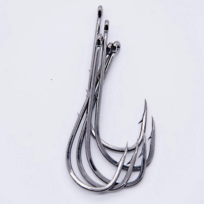 50 pcs Long Shank Fishing Hooks - High Carbon Steel - Easy Fishing Tackle