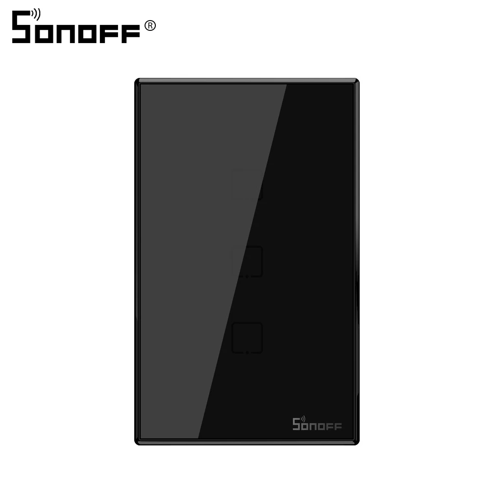 SONOFF TX T2/T3 US Black 1/2/3 Gang RF 433Mhz Remote Control Wireless ...