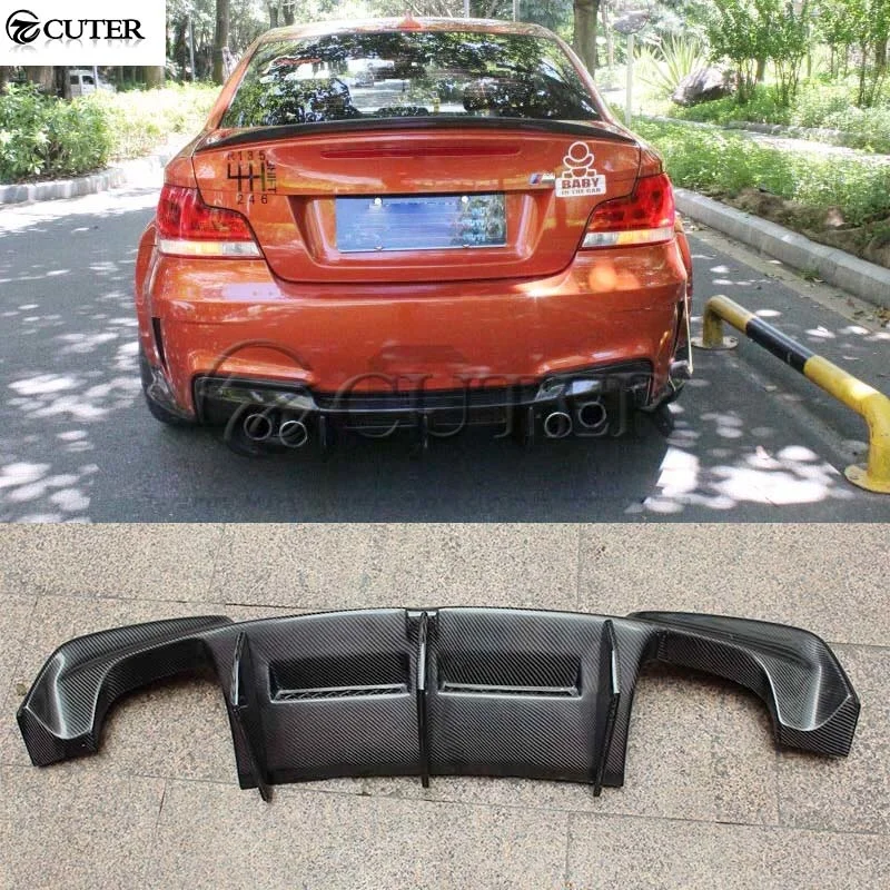 E82 1 Series 1m Coupe Carbon Fiber Rear Bumper Lip Back Bumper Spoiler ...