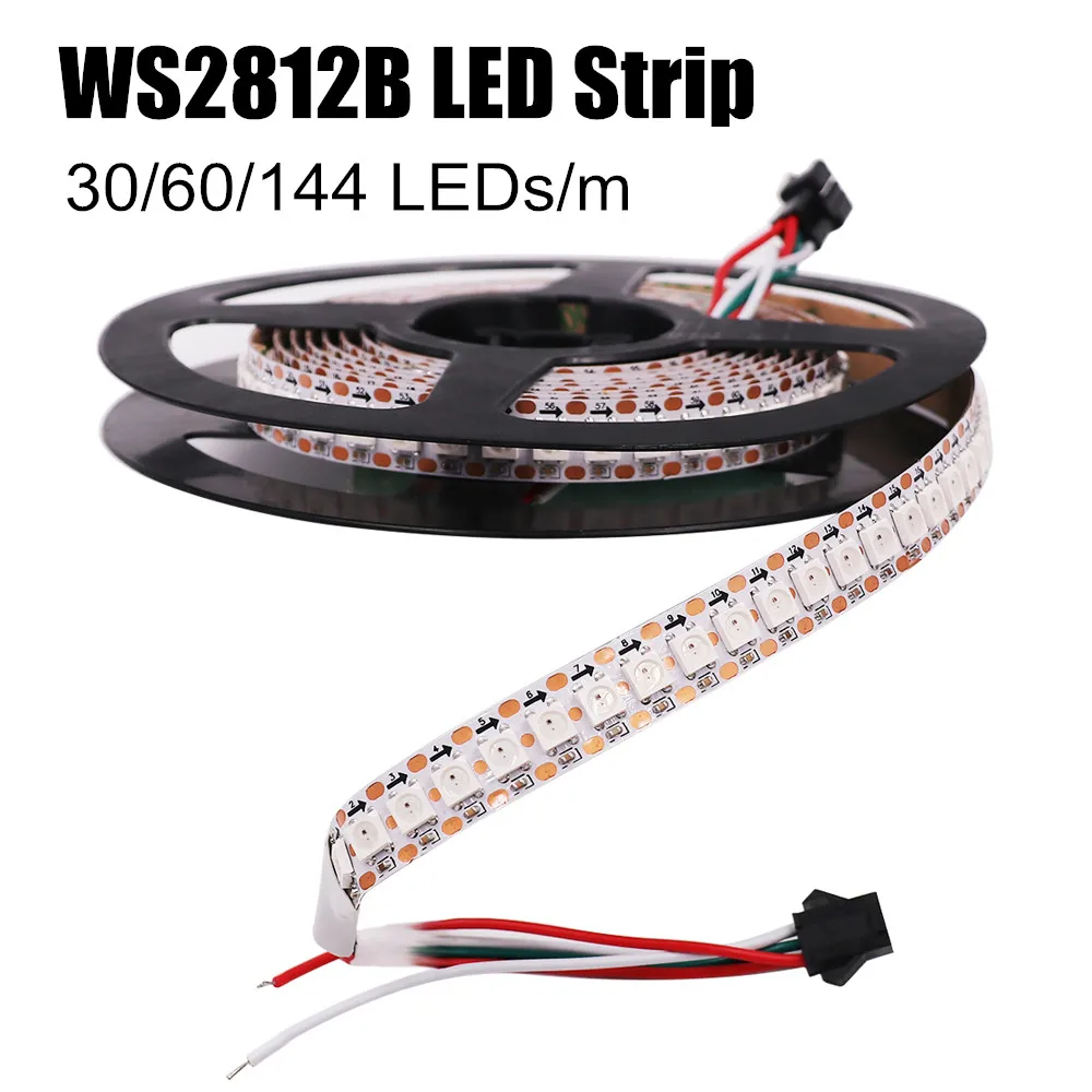 Tira-de-LED-inteligente-WS2812B-5050-RGB-1m-3m-5m-30-60-144-p-xeles ...