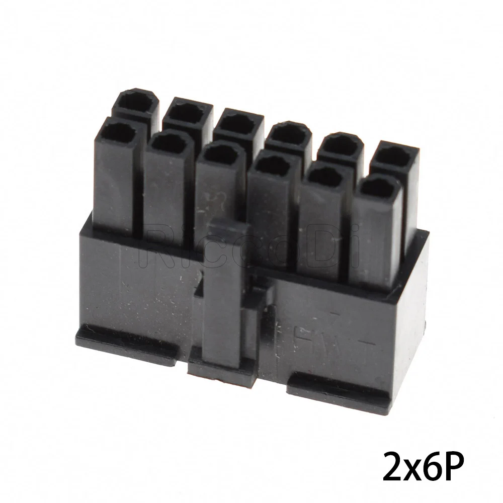 Conector hembra de cpu atx de 12 Pines, 10 piezas, calidad Molex negra ...