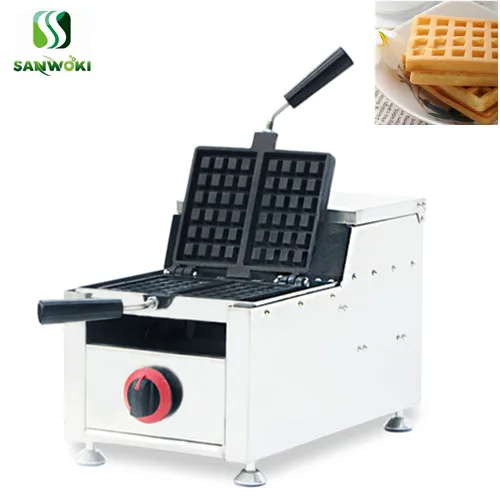 LPG-gas-2pcs-Belgian-waffle-maker-rectangular-making-machine-lattice ...