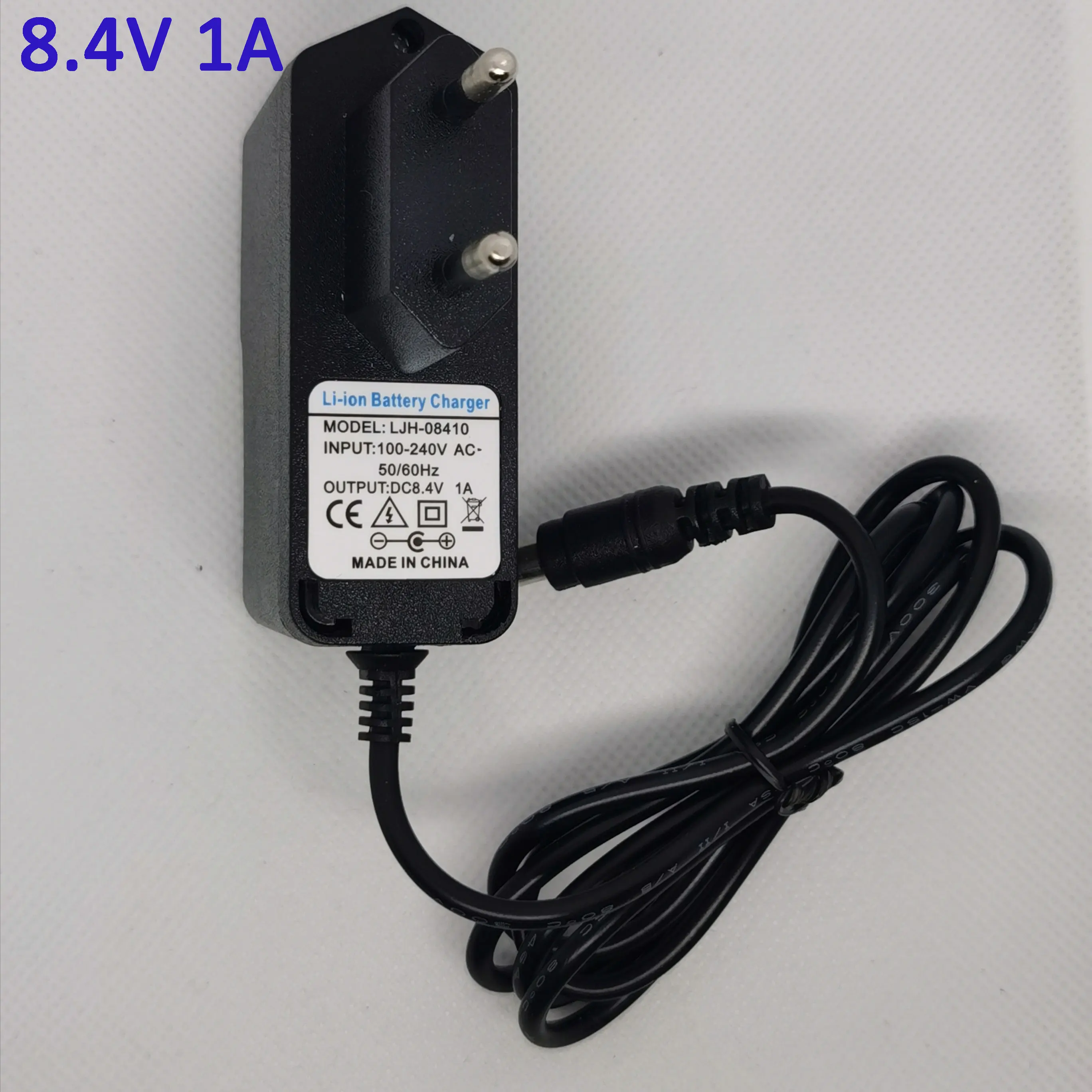 DC 8.4V1A power adapter Charger for LED 18650 Lithium Battery Charger ...