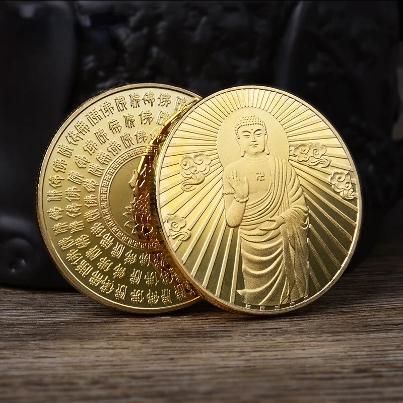 Religious Buddhism Buddha Statue Buddha Guangpu Zhao Commemorative Coin ...