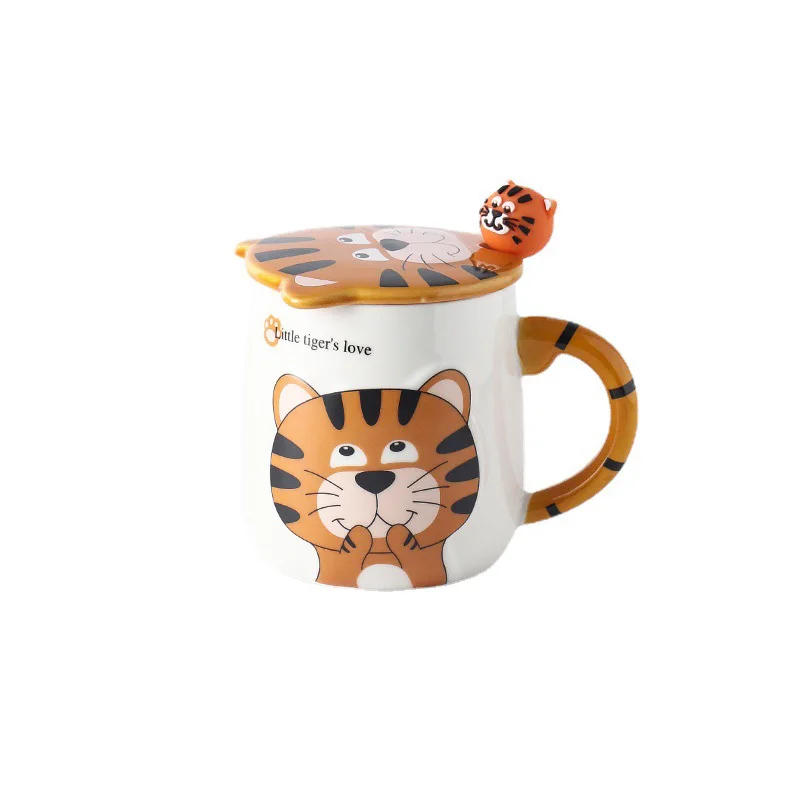 Cartoon Tiger On Cup