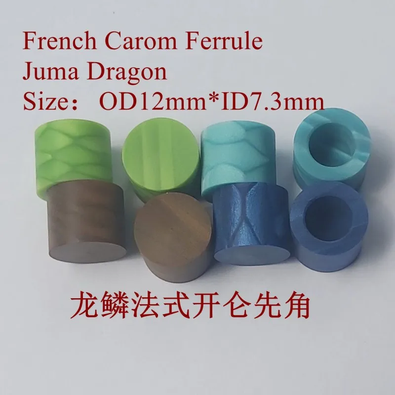 French-Carom-Cue-Ferrules-Juma-Dragon-12mm-Billiard-Cue-Ferrules-Green ...