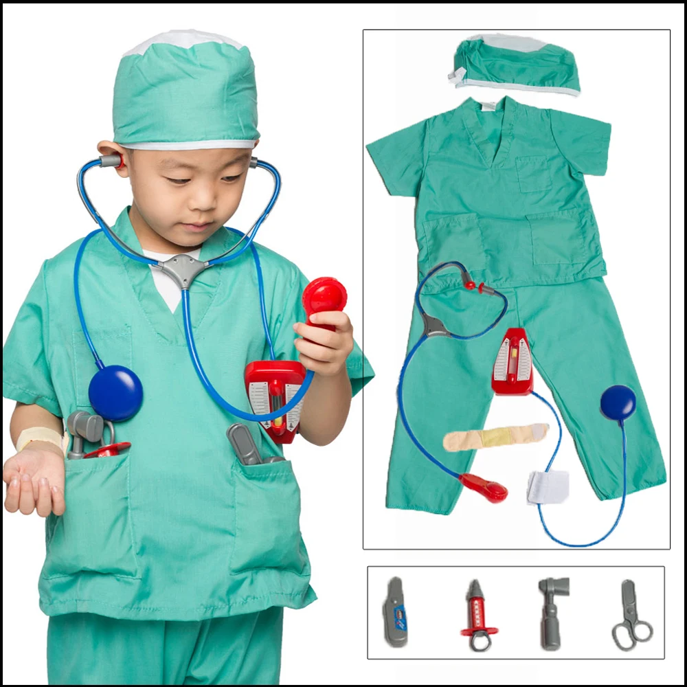 Umorden Kids Child Doctor Surgeon Costume Cosplay Kindergarten Role ...