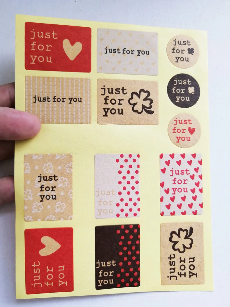10-Lembar-Hanya-untuk-Anda-Kraft-Kertas-Label-Hadiah-Tangan-Membuat-Kue ...