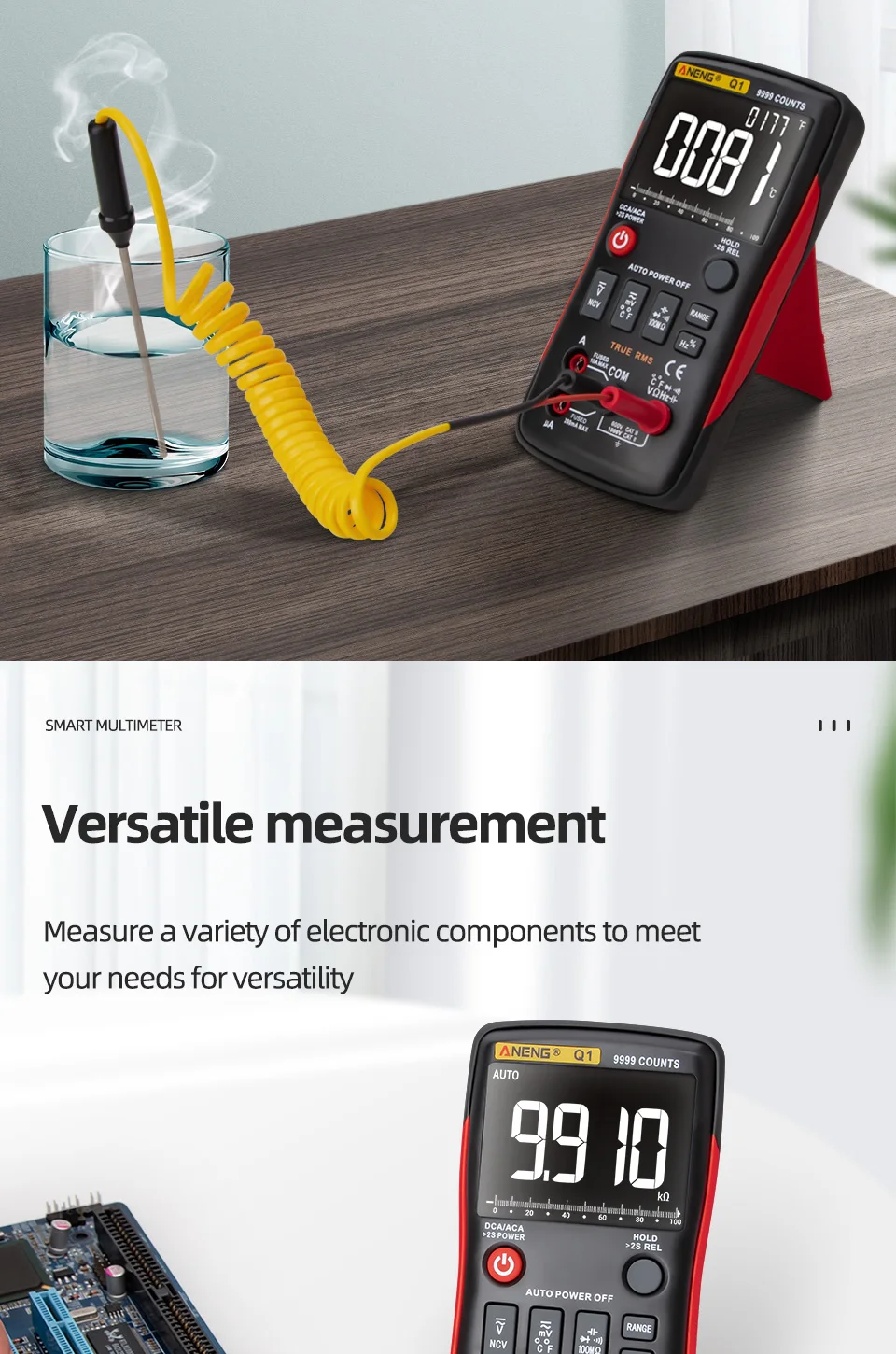 ANENG Q1 True RMS multímetro Digital multimetro digital profissional ...