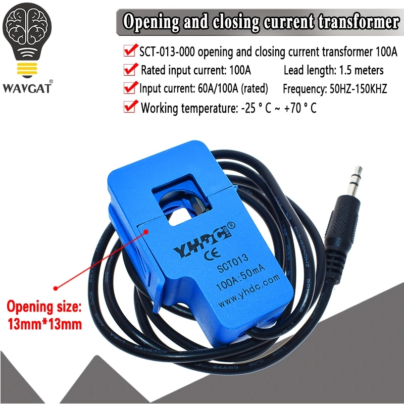 Wavgat Sct-013 0-100a Open-close Current Transformer Sct013 Non ...
