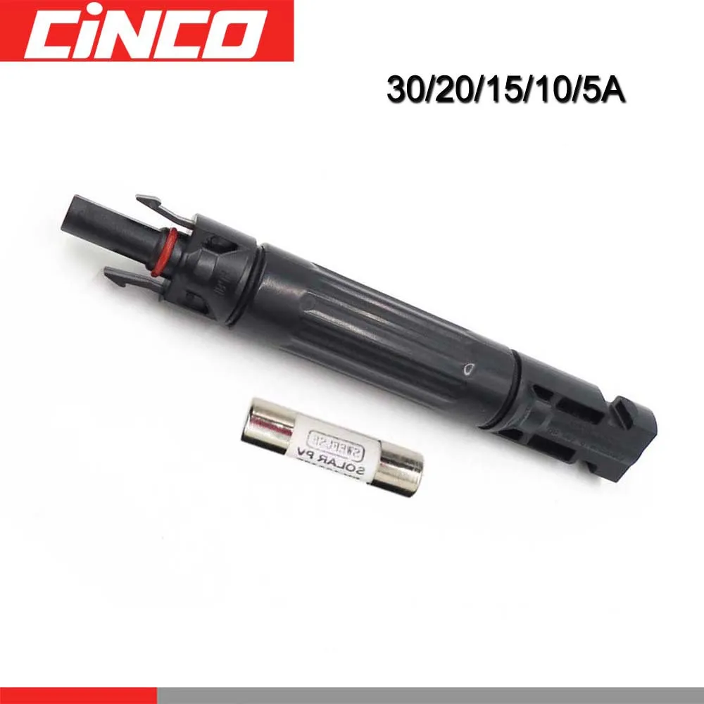 PV 커넥터 퓨즈 보호기, 태양 전지 패널 퓨즈 홀더, 보호 PV 광발전, 5A, 10A, 15A, 20A, 30A ...