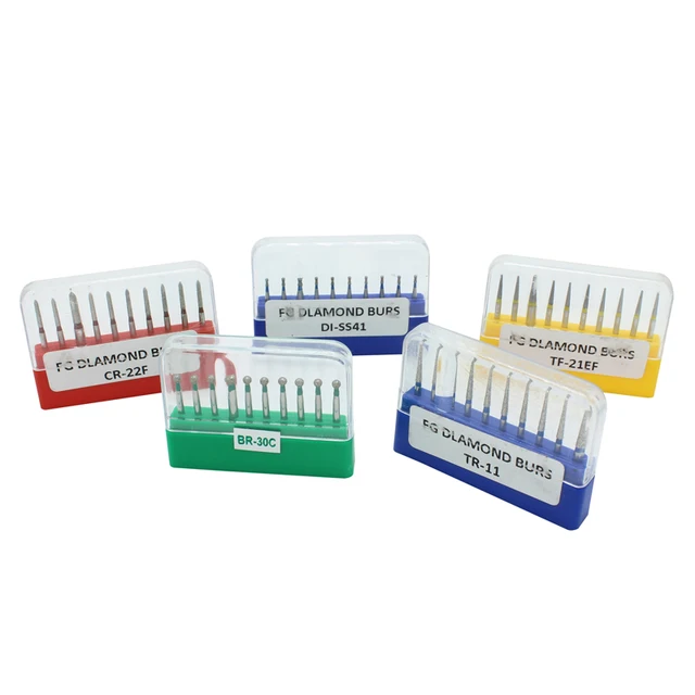 50Pcs/Pack Dental Diamond FG High Speed Burs for Polishing Smoothing SF ...