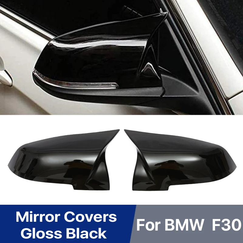 Rearview M3 Gloss Black Side Wing Mirror Covers Caps For BMW 1 2 3 4 X1 ...