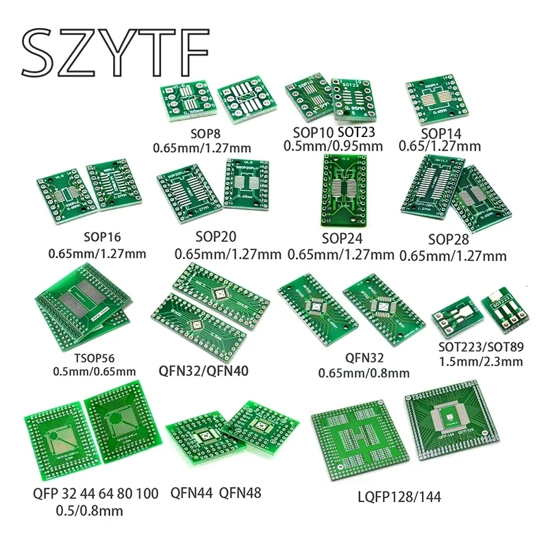 Carte D'adaptation De Patch Sop Sop8 Sop10 Sop16 Sop28 Tqfp Qfn Ic ...