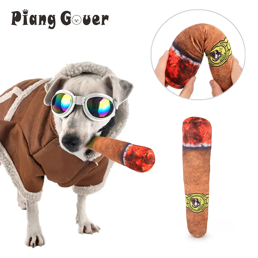 Dog Cigar Toy Cigar Big Smoke Plush Sound Squeak Pet Toy Play ...