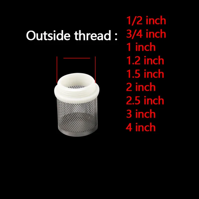 304 Stainless Steel Filter Male Thread Aquarium Filter Fish Tank Water ...