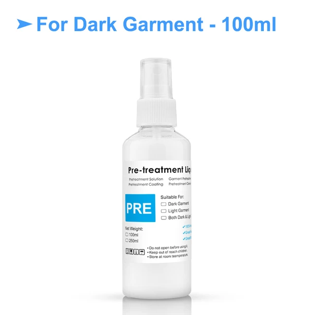 Light & Dark Spray DTG Ink Pretreatment Liquid Solution For Textile ...