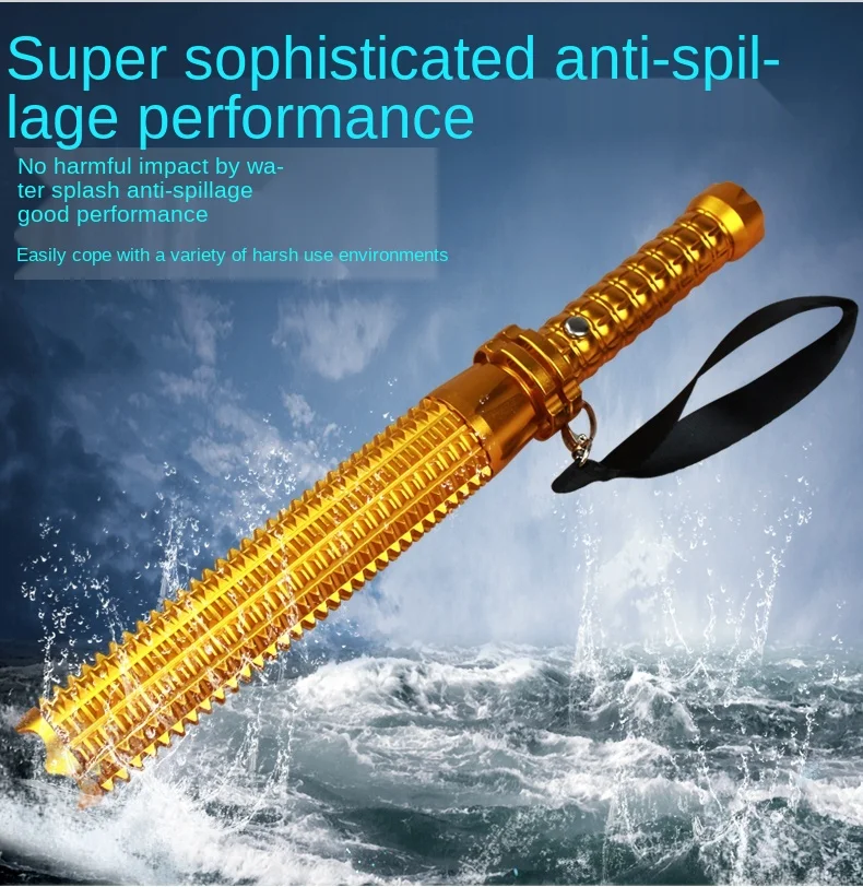 3 In 1 Telescopic Baton Self Defense With Led Flashlight, Self Defence ...