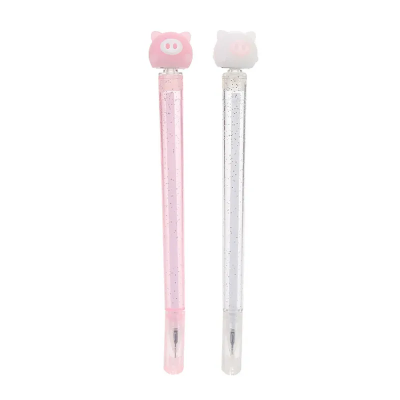 24PCS Creative Rotating Pig Gel Pens Cute Student Cartoon Transparent ...