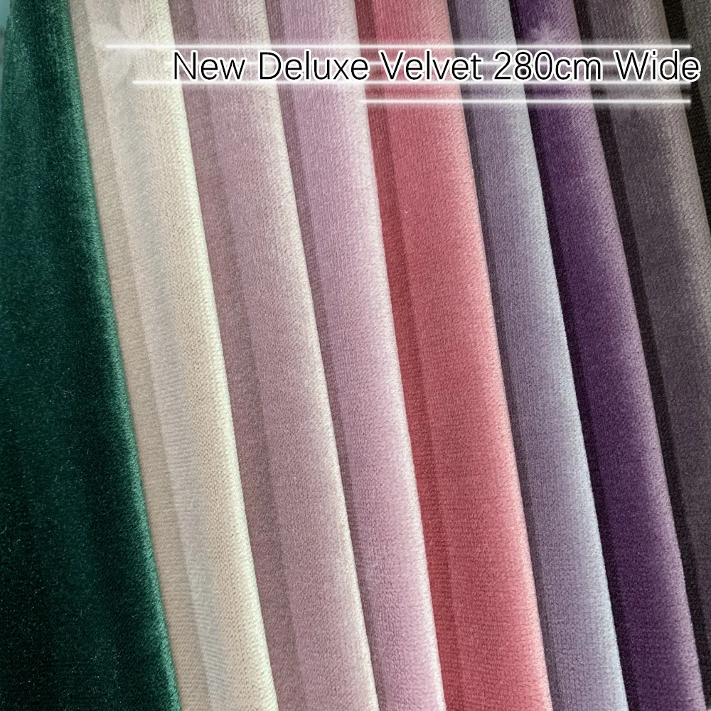 Deluxe 60 Colors Solid Plain Dye Faux Cotton Velvet Cloth Sofa Chair ...