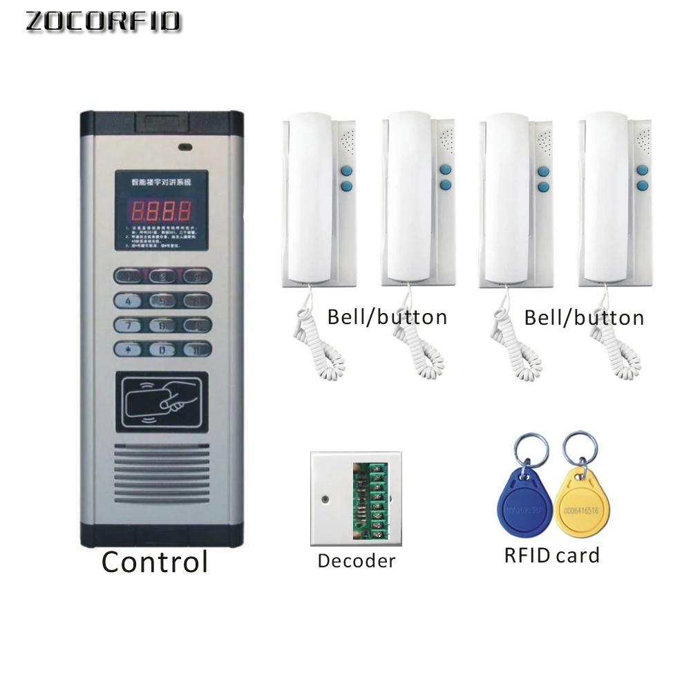 Sistema-audio-do-intercomunicador-do-edif-cio-do-RFID-aparelho-do ...