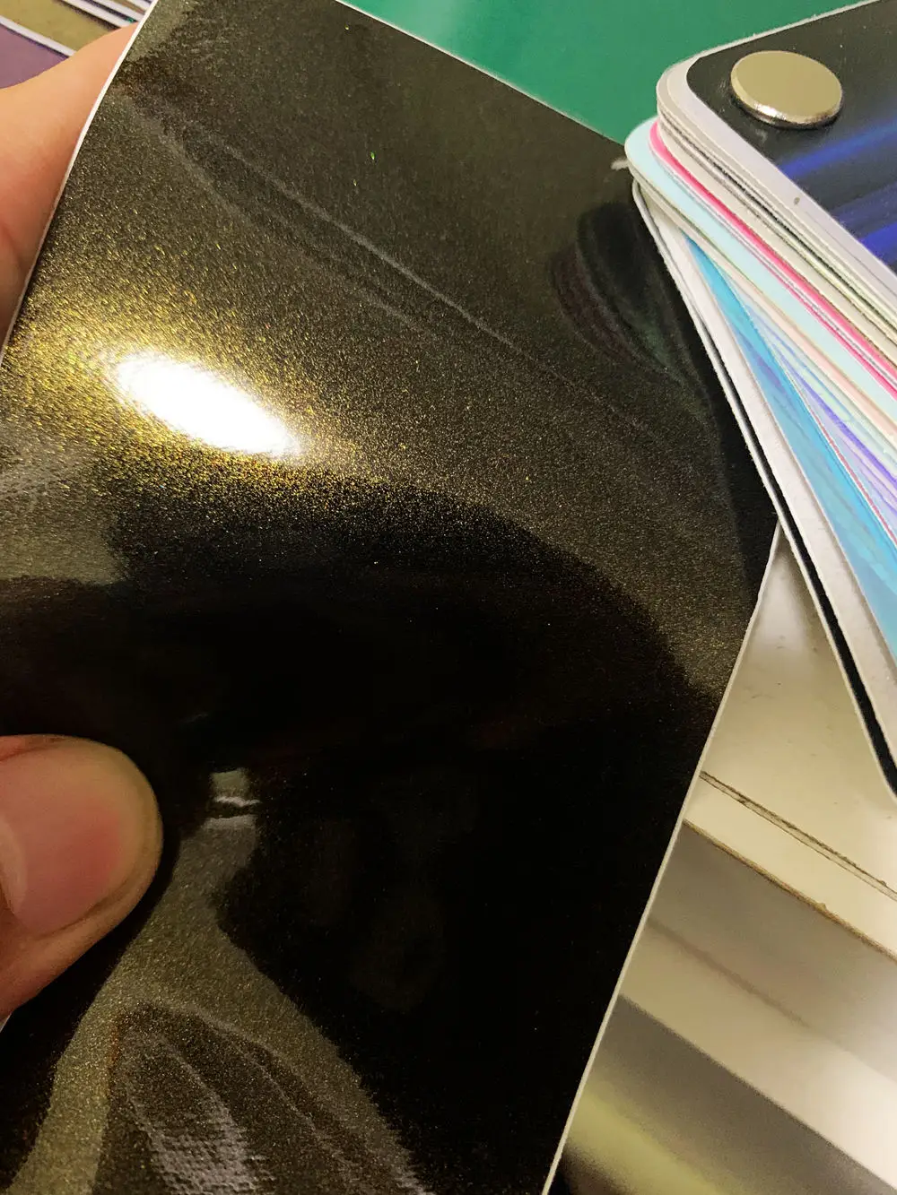 Black With Gold Flake Paint