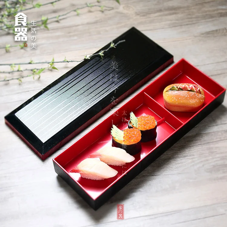 Special-three-grid-sushi-lunch-box-long-separated-Japanese-eel-bento ...