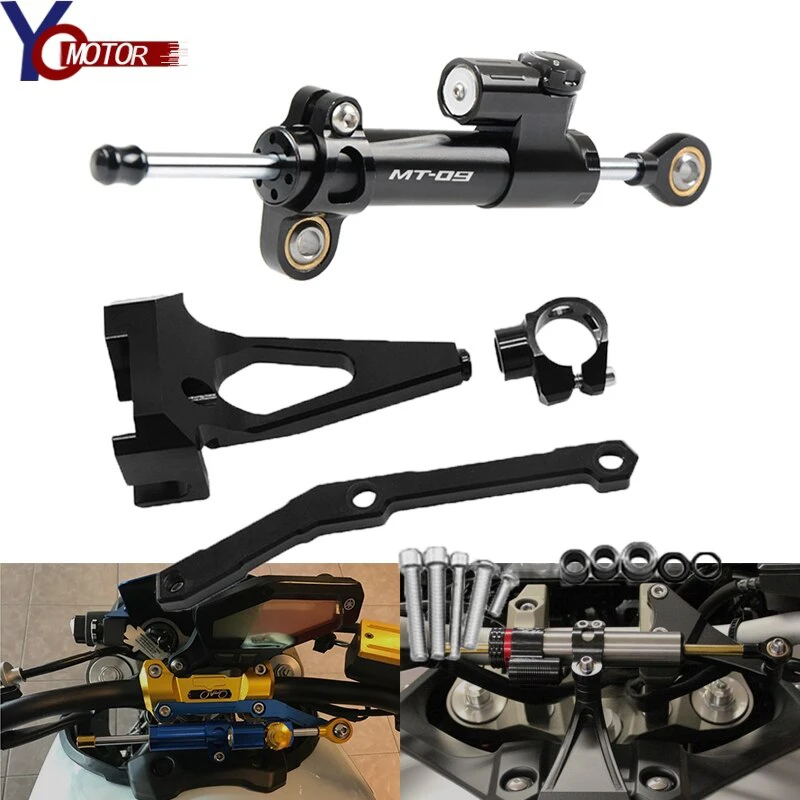 New CNC Motorcycle Steering Stabilize Damper Bracket Mount FOR YAMAHA ...