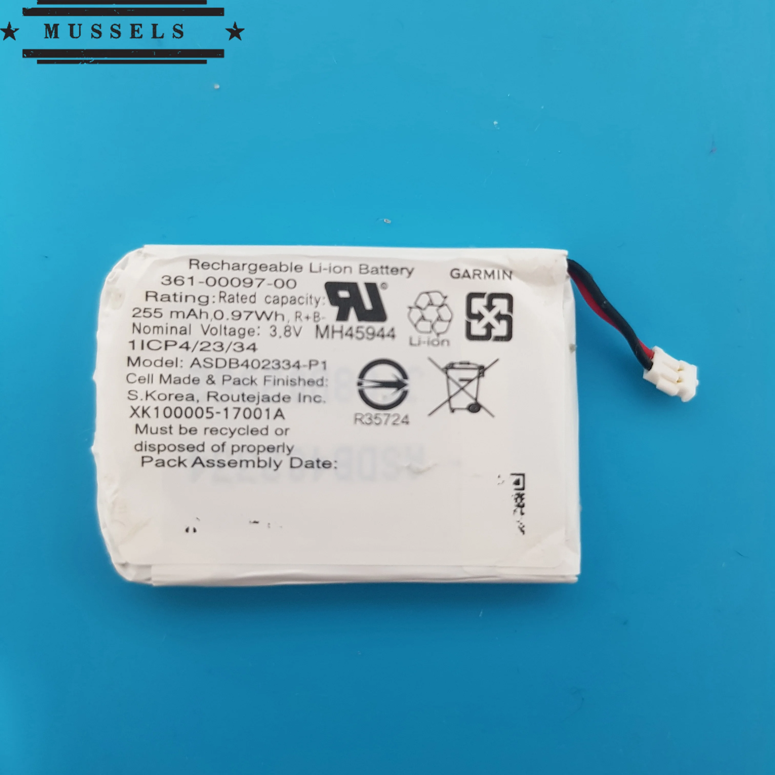 Original size battery 3.8v 255mah 361-00097-00 for GARMIN Forerunner ...