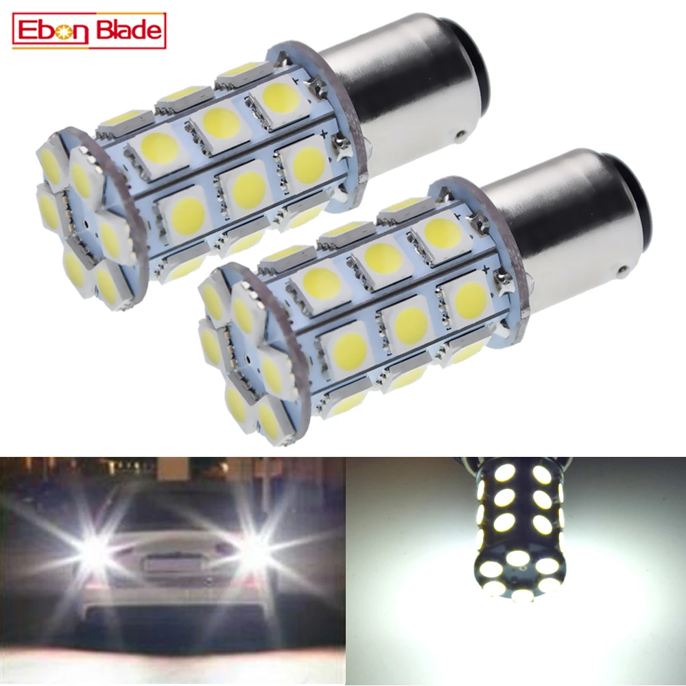 2pcs 6 Volt 1157 Ba15d Led Bulbs For Car Motorcycle Boats Bike Brake ...