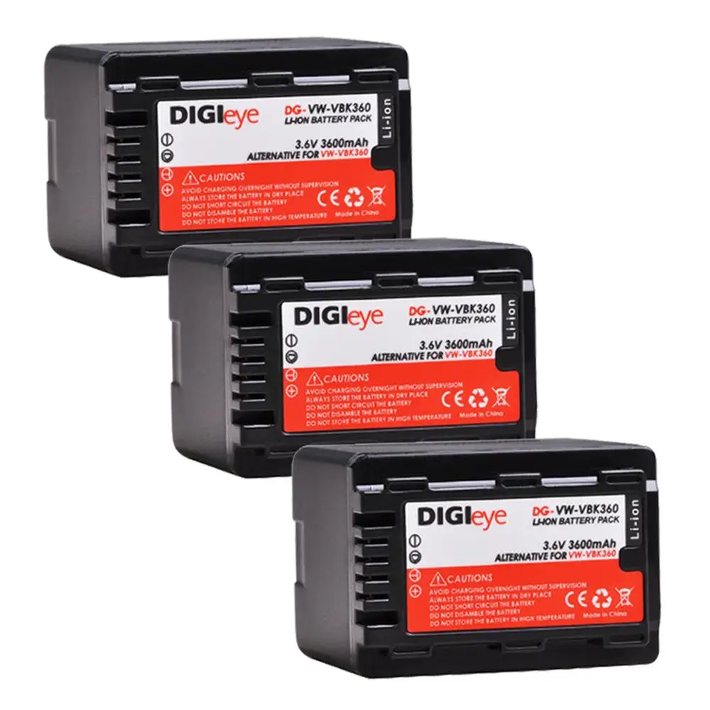 3600mAh-VW-VBK360-VBK360-Battery-for-Panasonic-HC-V10-HC-V100-HC-V100M ...