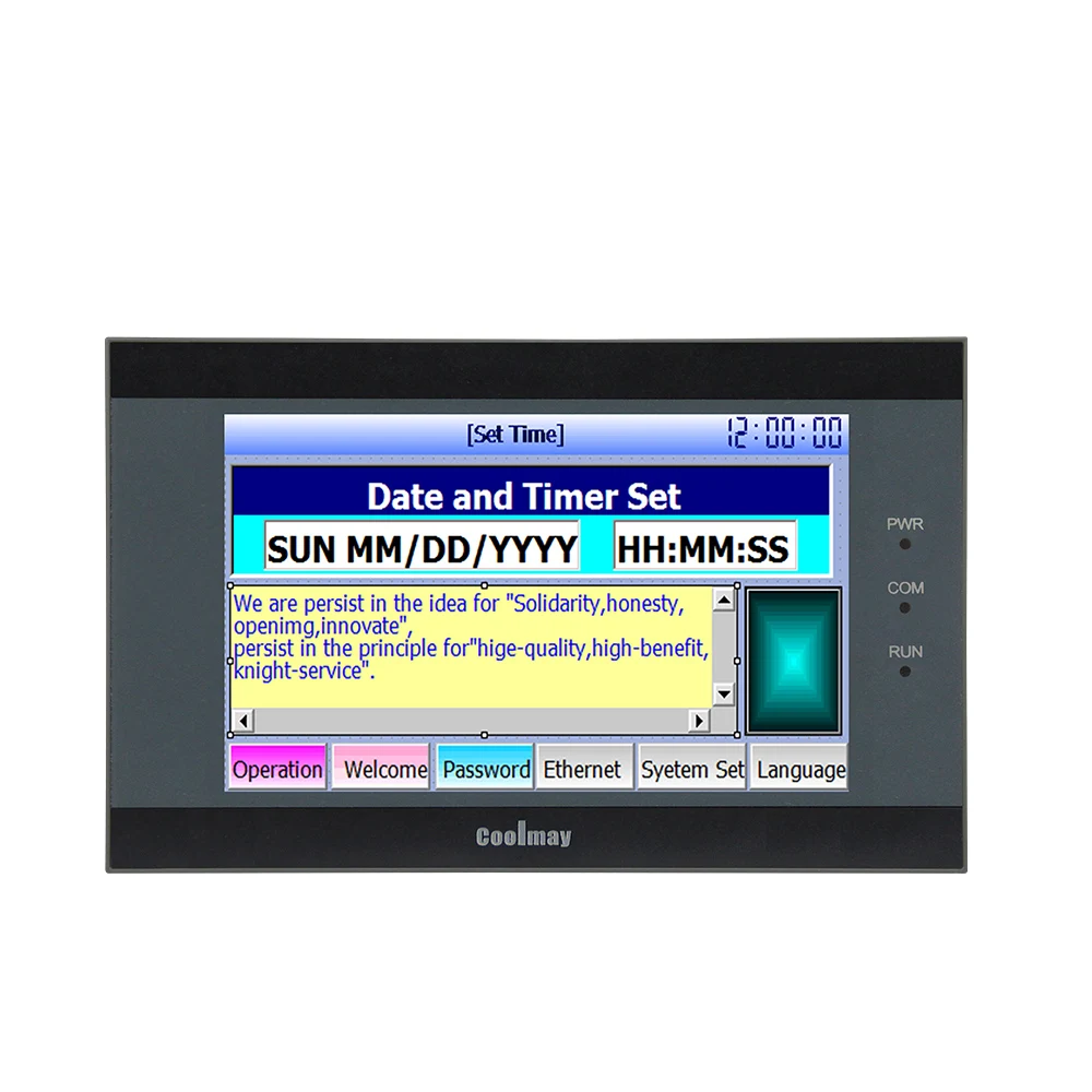 PLC Controller Programmable Logic Controller 5" HMI Touch Screen For ...