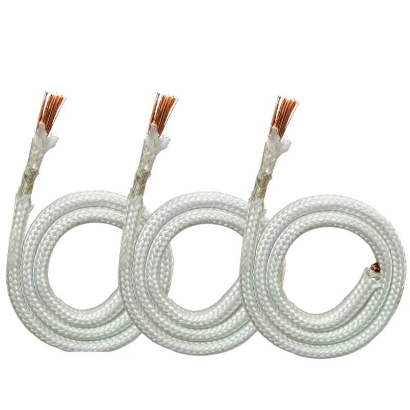 High temperature resistant 500℃ mica braided wire single core pure copper 20/18/17/15/13/11/9AWG ...