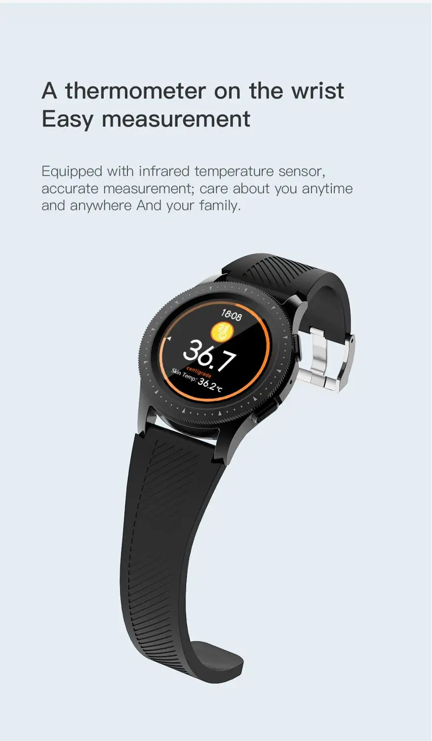 N1 Bluetooth Call Smartwatch Temperature Detection Full Touch Watch ...