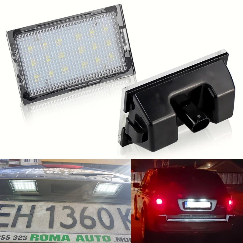 2Pcs-LED-Number-License-Plate-Light-Lamps-For-Land-Rover-Range-Rover ...