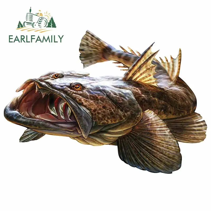 EARLFAMILY-13cm-x-9-6cm-Funny-Dusky-Flathead-Sticker-Boat-Kayak-Auto ...