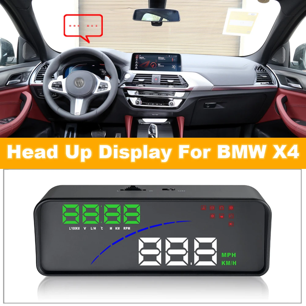 HUD 헤드 업 디스플레이 BMW X4 F26/G02 2014 2021 자동차 전자 액세서리, 속도 안전 운전 화면 DIY ...